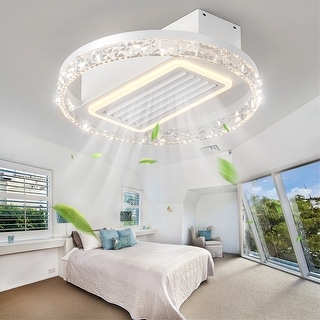 Bladeless Fan Lamp With Lights Dimmable LED - Bed Bath & Beyond - 38925888