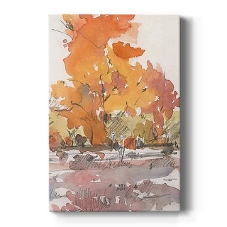 Watercolor Treeline Sketch II Premium Gallery Wrapped Canvas - Ready to ...