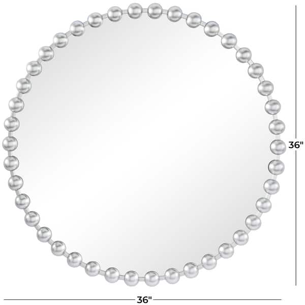 CosmoLiving by Cosmopolitan Metal Wall Mirror with Beaded Detailing ...