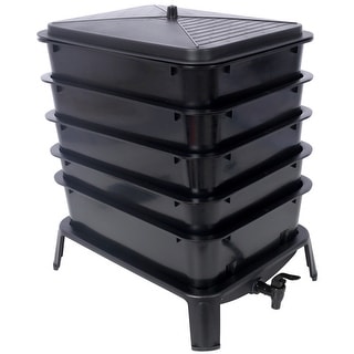 5-Layer Worm Compost Bin, 50L Worm Composter, Easy Setup Inclusive Worm ...