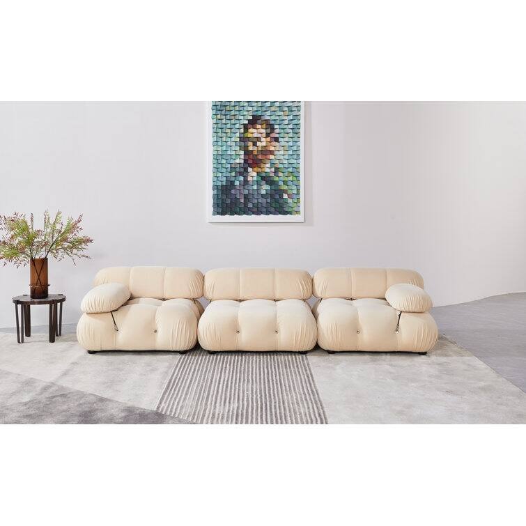 Belani 114'' Velvet Sofa - On Sale - Overstock - 40001636