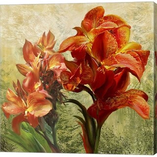Anthony Christou 'Orange Orchid Passion 1' Canvas Art - Bed Bath ...
