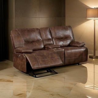 Heli 79 Inch Power Reclining Loveseat, Pull Tab Footrest, USB Port ...