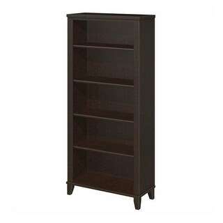 5 Shelf Bookcase Adjustable Shelves Mocha Cherry - 52 x 63 - Bed Bath ...