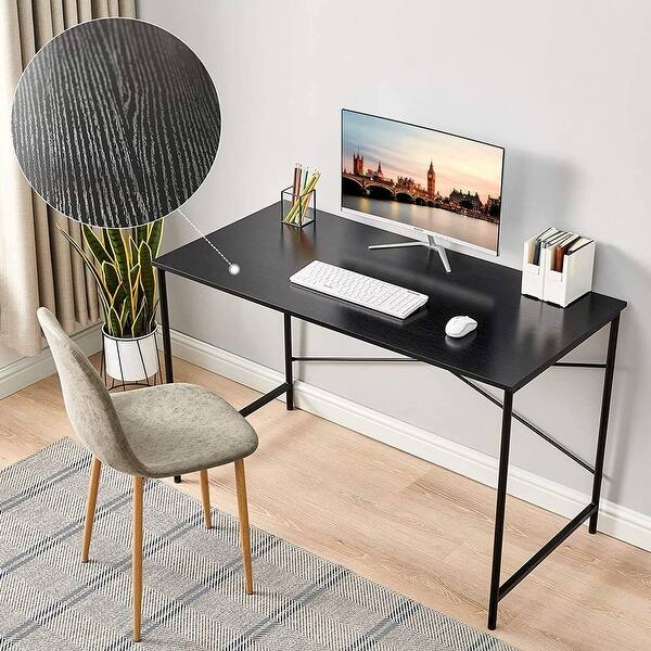 Home Office Desk Computer Desk with Metal Frame and Manufactured Wood ...