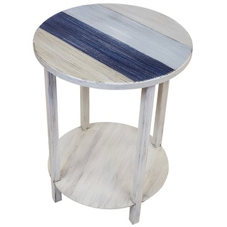 Coastal Round Deck Board End Table - Bed Bath & Beyond - 36254016