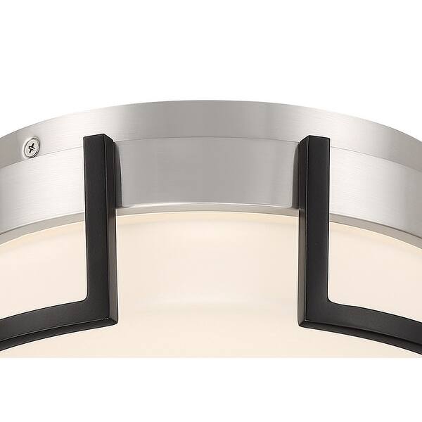 Kovacs Bezel Set 10" Wide LED Flush Mount Drum Ceiling Fixture - Bed ...