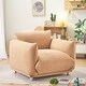 Flannelette Single Sofa Bread-shape Arm Chair Sofa with Anti-skid ...