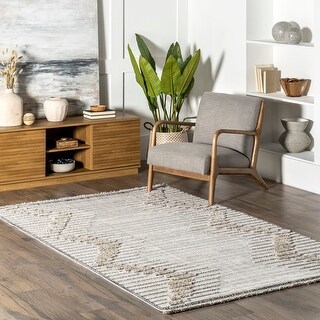 Nuloom Amara Geometric High/Low Tasseled Area Rug - Bed Bath & Beyond ...