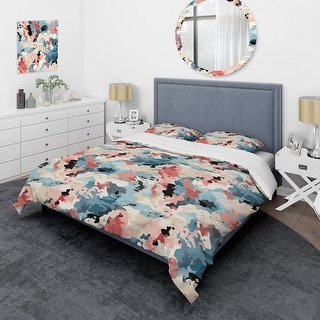 Designart "Soft Color Fusion Ideational Current II" Modern Bedding Set ...