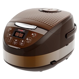 5.3Qt Rice Cooker, Digital Programmable Electric Multi Cooker with push ...