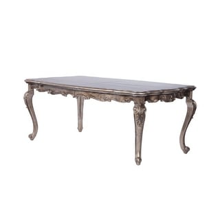 Rectangular Wooden Dining Table in Antique Platinum - Antique Platinum ...