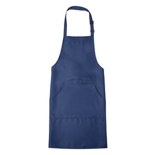 Kitchen Cooking Aprons Adjustable Long Ties Chef Apron with 2 Pockets ...