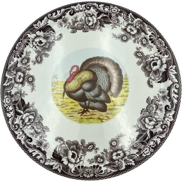 Spode Woodland Turkey Motif Serving Platter with Dome - 11.5 inch - Bed ...