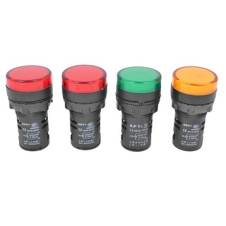 AC DC 24V 20mA Plastic Housing LED Indicator Signal Light Lamp 4 Pcs ...