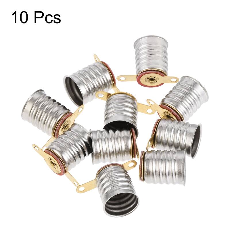 E10 Lamp Socket DC 30V 2Pin Bulb Holder Screw Base with Mounting Plate ...