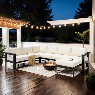 Multi-Person U-shaped Outdoor Sofa Set, Perfect for Gardens, Backyards ...