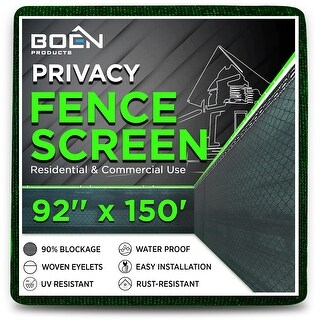 Boen Privacy Netting Green 92" x 150' With Woven Eyelets - Bed Bath ...