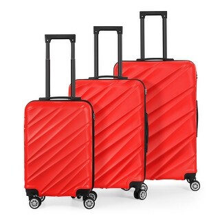 Diagonal Striped Luggage Sets of 3 Piece, TSA Lock - Bed Bath & Beyond ...