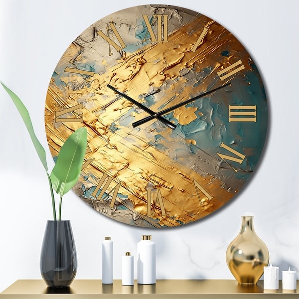 gold clock art