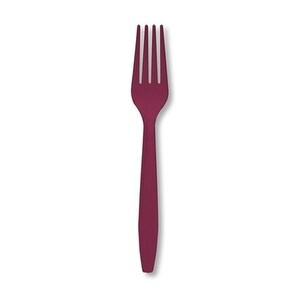 Club Pack of 288 Burgundy Red Party Forks 7" - Bed Bath & Beyond - 16667284