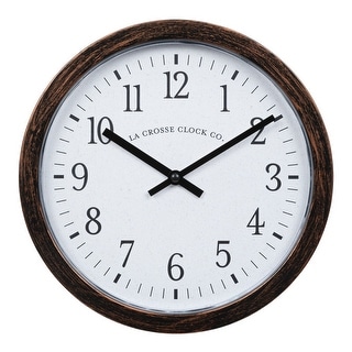 La Crosse 404-3825HC 9.80" Bronze Quartz Wall Clock with Hidden shelf - Bed Bath & Beyond - 39053351