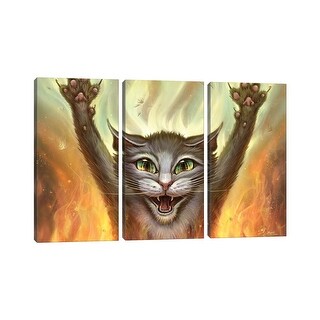 iCanvas "Psycho Cat" by Jeff Haynie 3-Piece Wall Art Set - Bed Bath ...