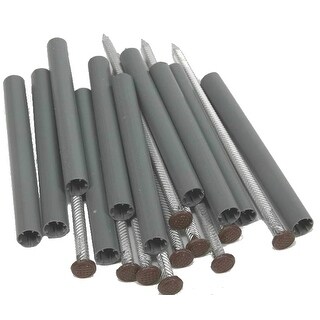 Amerimax 2504319 Aluminum Gutter Spike With Plastic Ferrule, 7", Brown ...