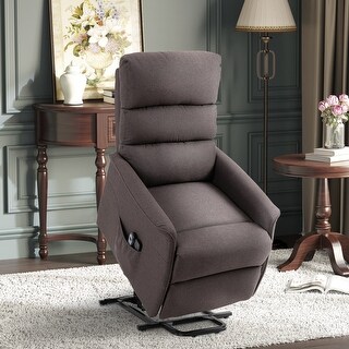 Electric Power Lift Recliner Chair with Remote Control,Side Pockets ...