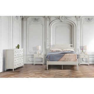 Spindle King Bedroom Set (2 Night Stands and 1pc 8-Drawer Dresser) (1 ...