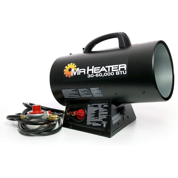 Mr. Heater MH60QFAV Portable Outdoor 60,000 BTU Forced Air Propane Shop ...