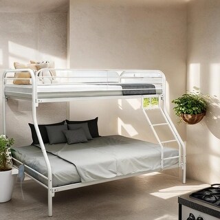 Twin-Over-Full Size Heavy Duty Metal Bunk Bed, Easy Assembly with ...