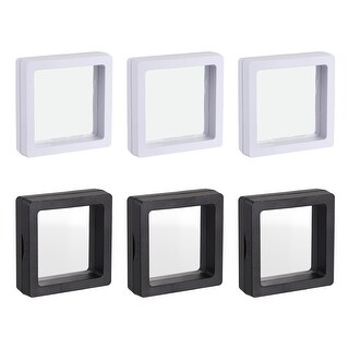Floating Thin Film Display Box ABS Frame Case Black White Pack of 10 ...