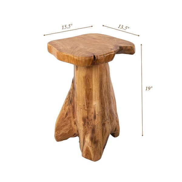 Greenage Cedar Roots Natural Flower Stand Reclaimed Woods End Table ...