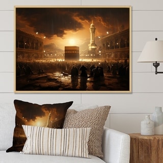 Designart "Islam Art The Holy II" Islamic Framed Wall Art Prints - Bed ...