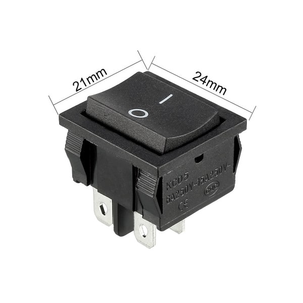 AC 250V/15A 250V/6A SPST 2 Terminal 2 Position On/Off Boat Rocker ...