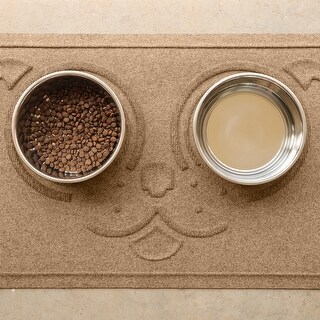 WaterHog Puppy Face Indoor Outdoor Pet Feeder Mat - Bed Bath & Beyond ...