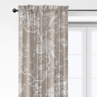 Elwood Natural Cotton Rod Pocket Drapery Panel Set of 2 - Bed Bath ...