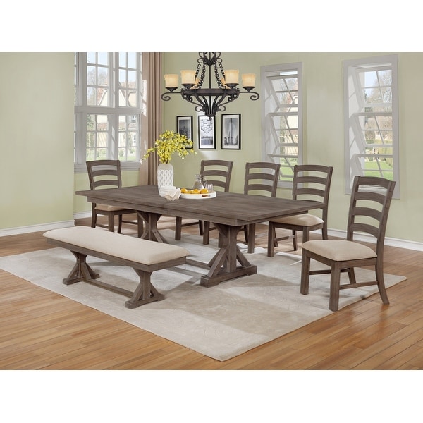 7 piece dining set with bench store