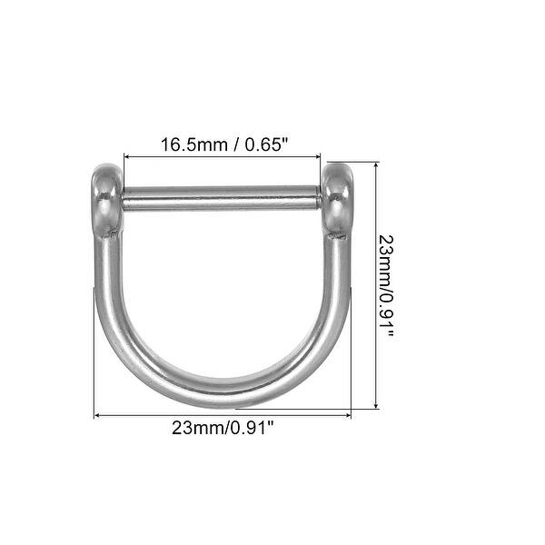 D-Ring Shackle, 4pcs Steel U Shape Small Shackles, Silver - Silvery ...