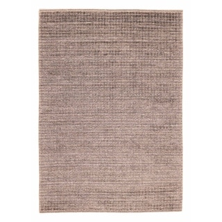 ECARPETGALLERY Hand Loomed Ananda Dark Grey Silk Rug - 6'8 x 9'6 - Bed ...