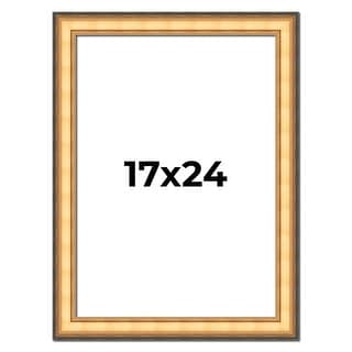 17x24 Frame Gold Plein Aire Solid Wood Picture Frame Width 2 Inches ...