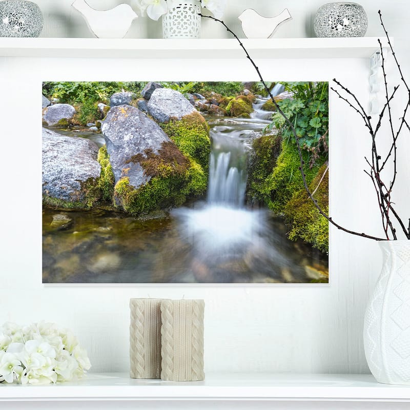 Summer Water Stream - Landscape Photography Glossy Metal Wall Art ...