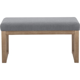 35 inch Wide Rectangle Large Bench Footrest Stool,Grey - Bench Grey ...