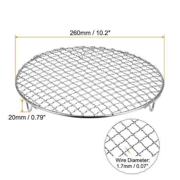 Round Cooking Rack 10.2-inch Stainless Steel Cross Wire Barbecue Grill ...