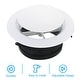 5" Round Air Vent 2pcs Adjustable Ceiling Diffuser Grill Soffit Vent ...