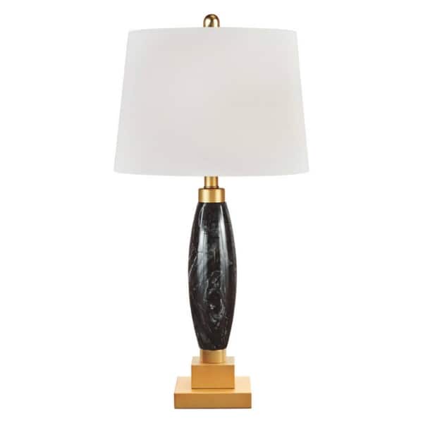 Malencia Marble Table Lamp 1-CN Black-Brass Finish L429004 Table Lamp ...
