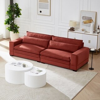 Red Lounge Loveseat Sofa Reversible Seat Sleeper Loveseat Settee - Bed ...