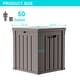 40 Gallon Waterproof Resin Deck Box Outdoor Storage for Patio Furniture ...