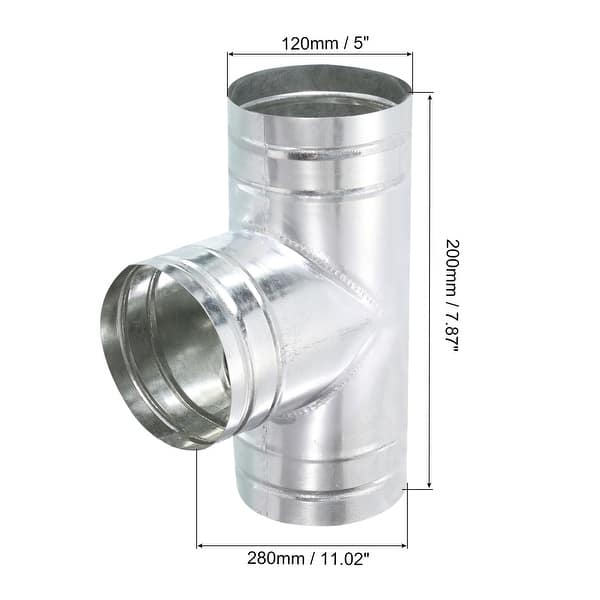 3 Way Duct Splitter Tee Connector Air Vent Duct Exhaust Pipe Adapter ...